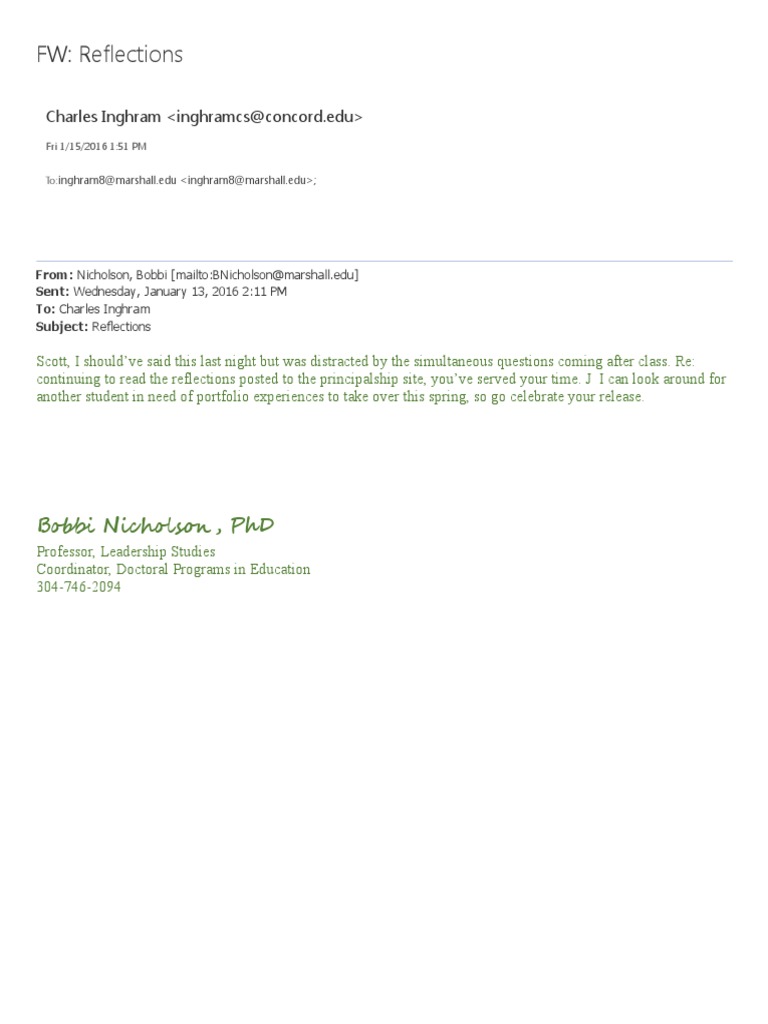Principalship Ty - Nicholson | PDF