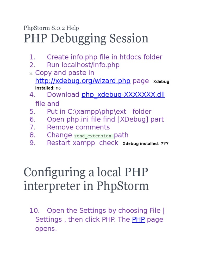 PHP Debugging Session: PHP - xdebug-XXXXXXX - DLL | PDF