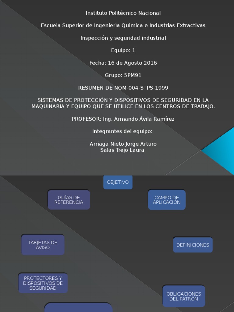 Nom 004 STPS 1999. | PDF | La seguridad | Riesgo