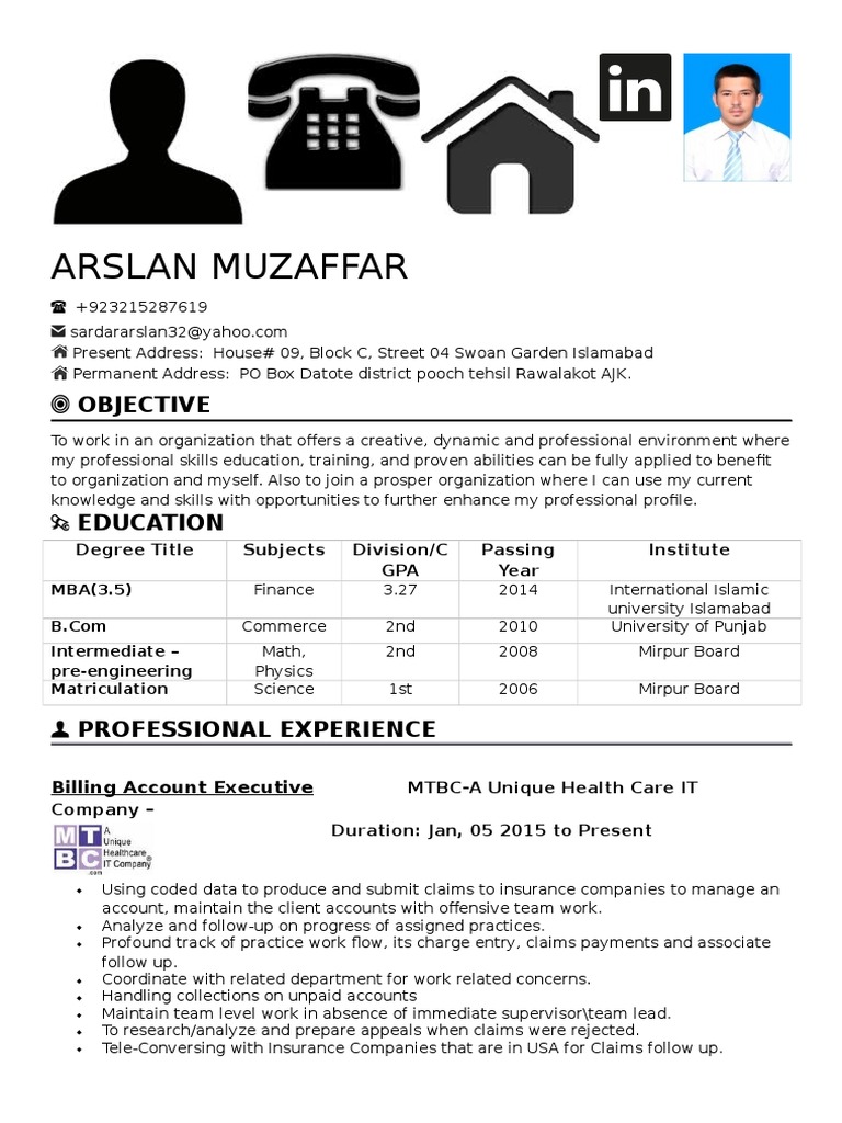 Arslan Muzaffar: Objective | PDF | Insurance | Computing