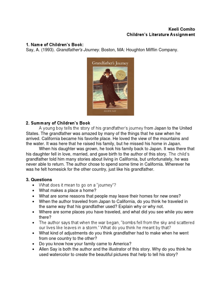 Grandfather's Journey | PDF | Cognition