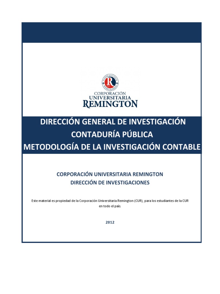 04-Metodologia de La Investigacion Contable | PDF | Science | Método ...