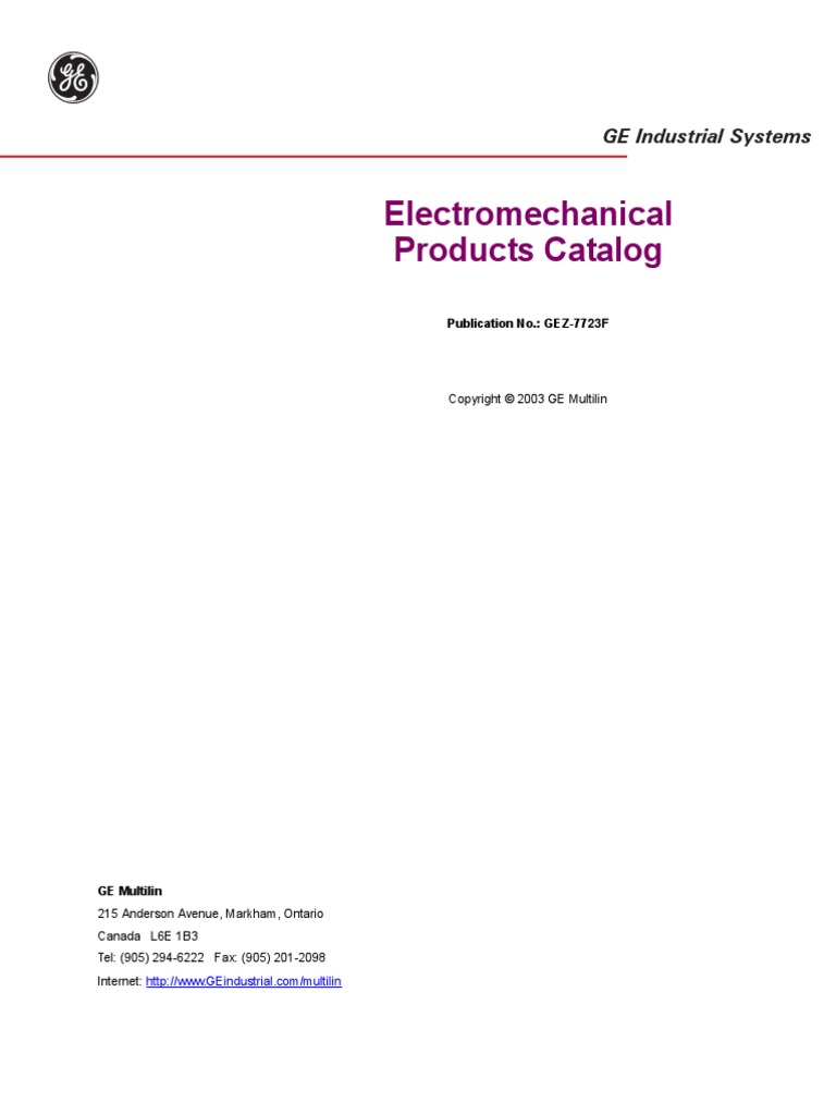 GE Electromechanical Relay | PDF | Rectifier | Manufactured Goods