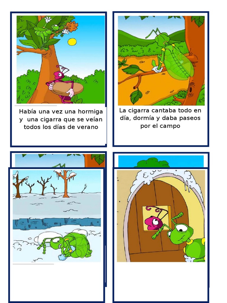 Fábula: La Cigarra y la Hormiga | PDF | Clásicos