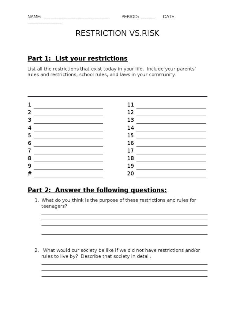 Teen Rules: A Teen's Perspective | PDF | Social Science