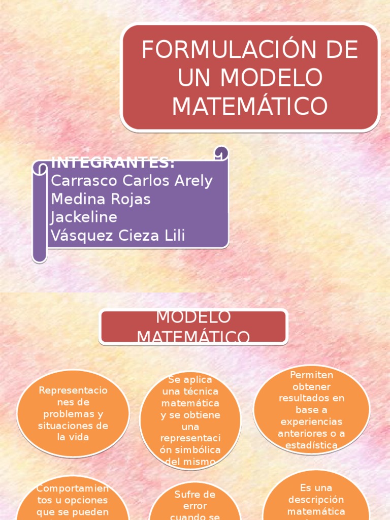 Formulacion de Modelos Matematicos | PDF | Programación lineal | Modelo matemático