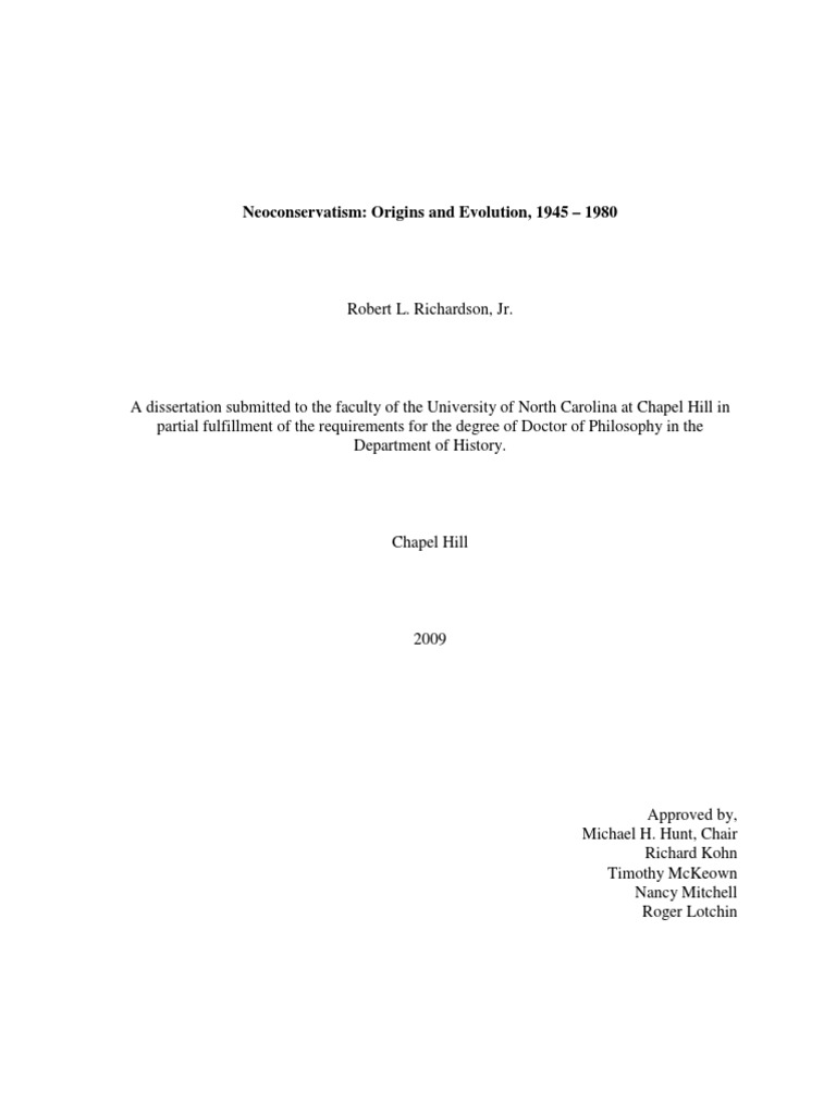 Neoconservatism - Origins and Evolution, 1945 - 1980 | PDF ...
