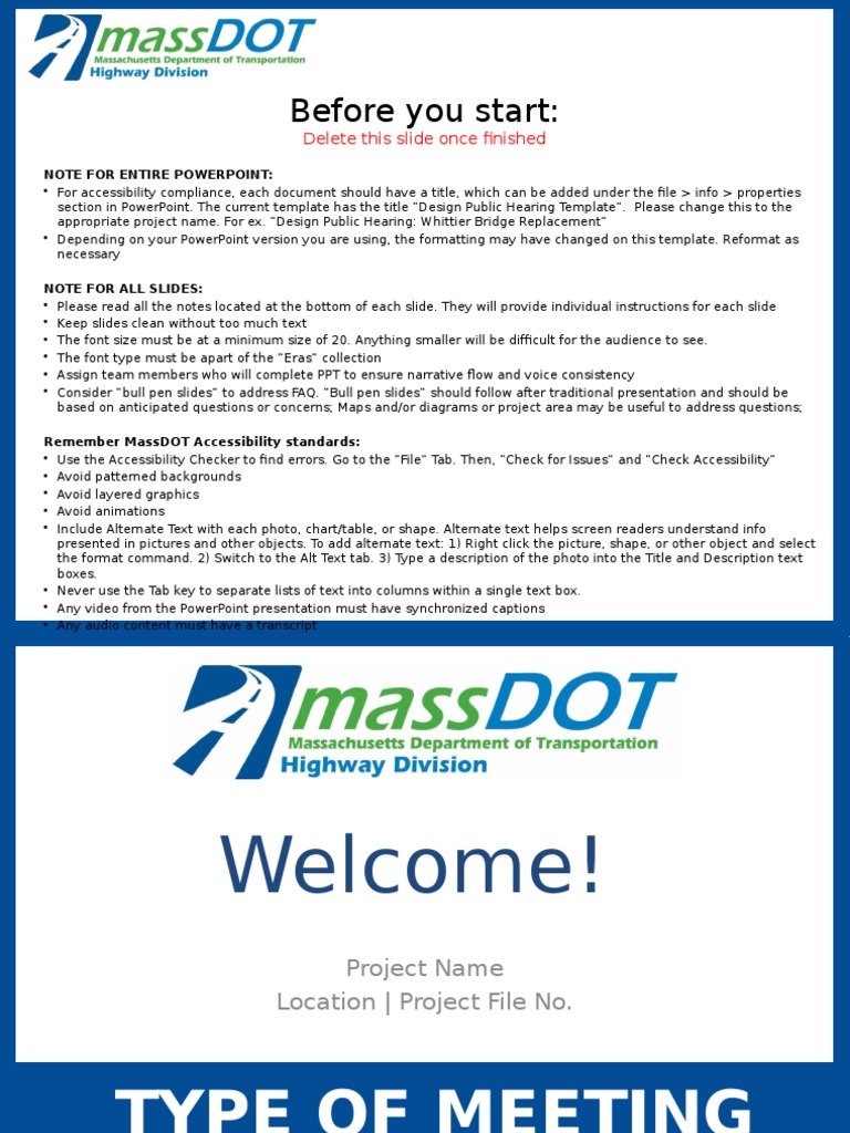 Design Public Hearing Template | PDF | Traffic | Microsoft Power Point