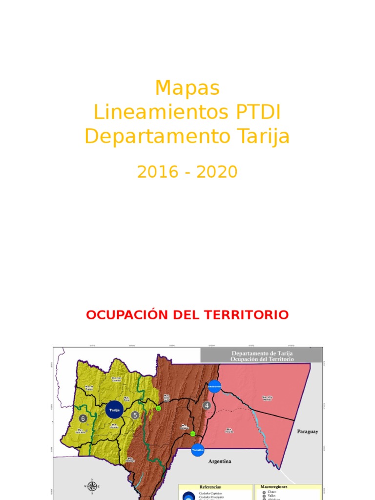 Lineamientos Mapas PTDI Dpto. Tarija | PDF | Política
