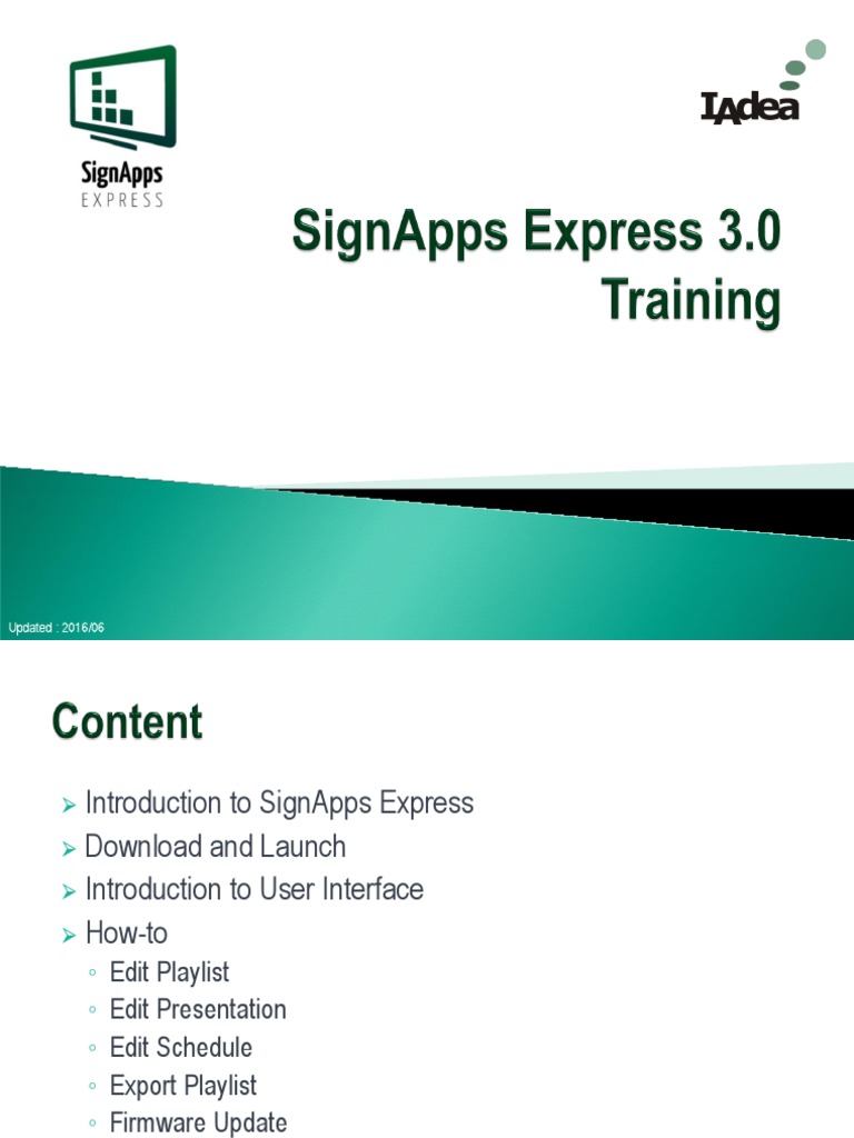 Software Training SignApps Express v3.0 2016-06-20 | PDF | Microsoft ...