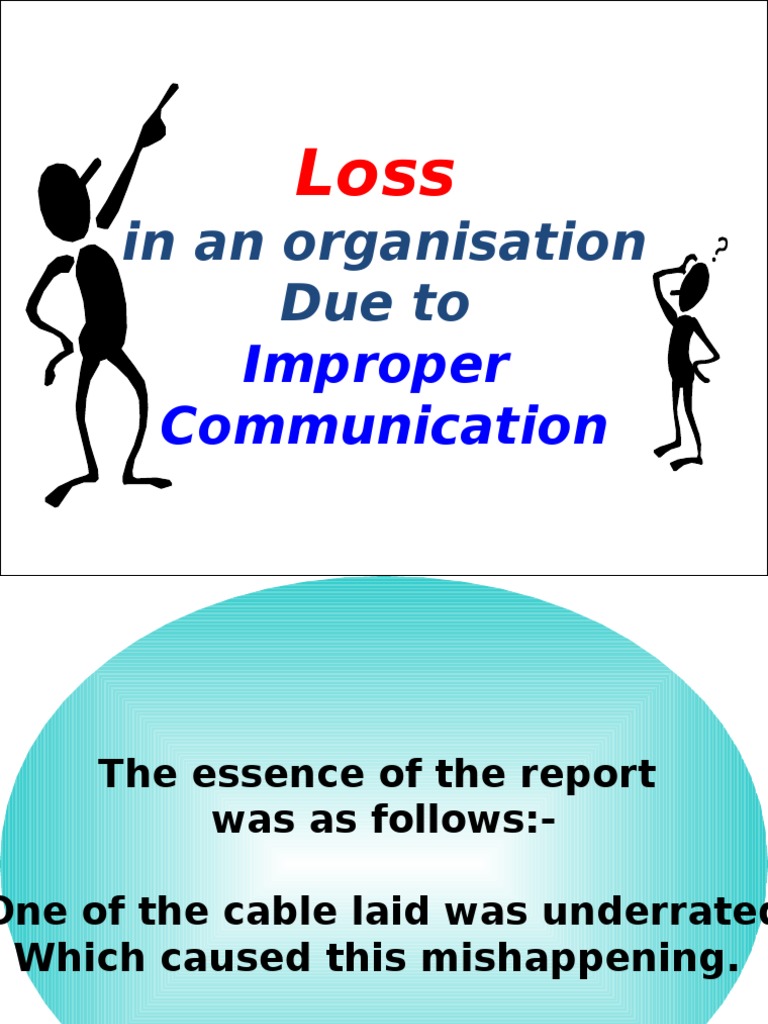 In An Organisation Due To: Improper Communication | PDF