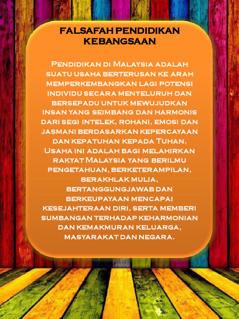 Falsafah Pendidikan Kebangsaan PDF | PDF