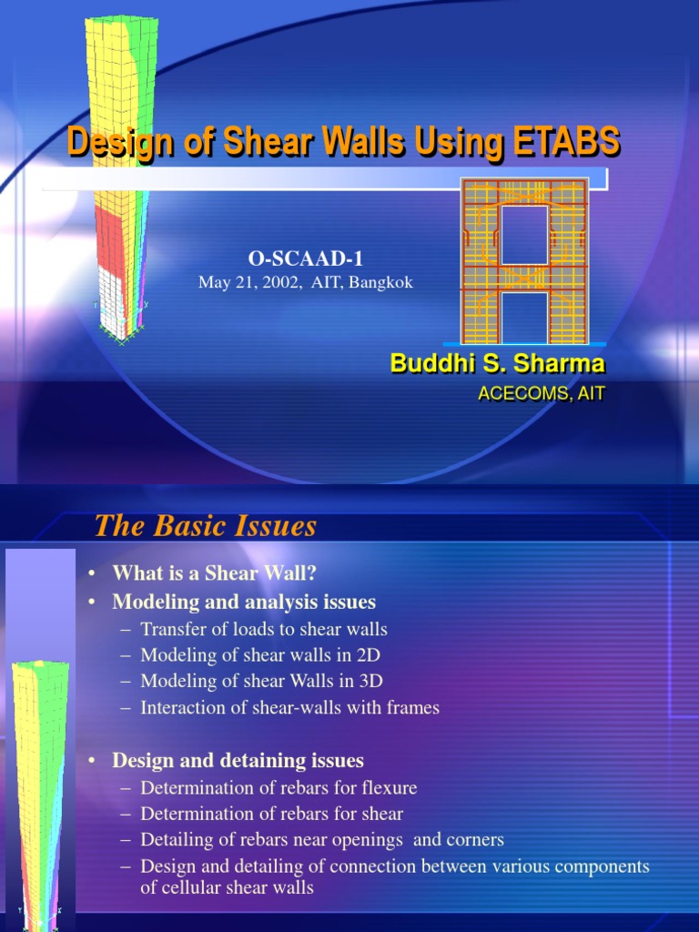 Design of Shear Walls Using ETABS | PDF | Truss | Beam (Structure)