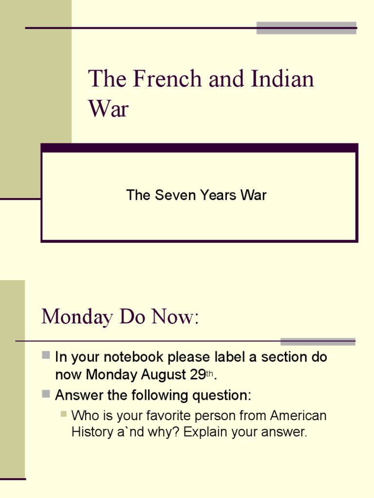 CH 3 The French and Indian War 1 | PDF | Law | History