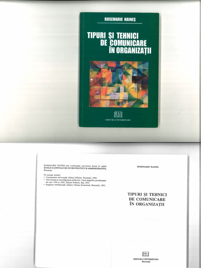 Tipuri Si Tehnici de Comunicare in Organizatii PDF | PDF