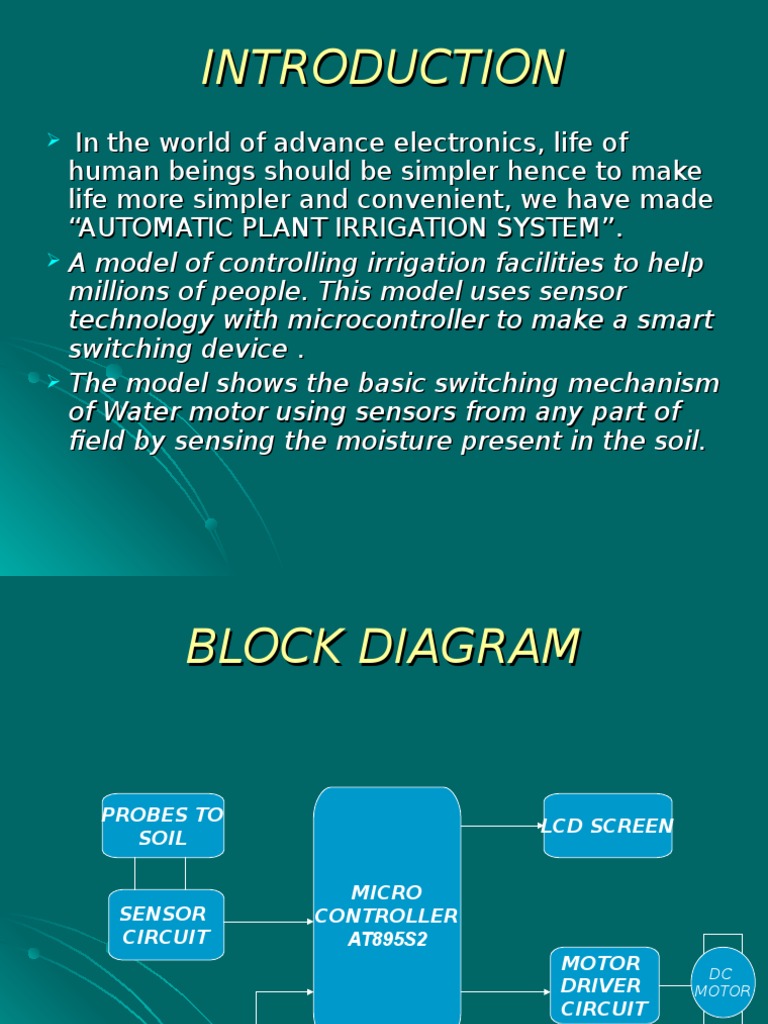 Automatic Plant Irrigation System | PDF | Electronic Circuits | Irrigation