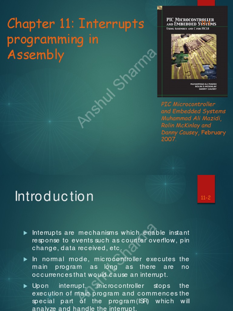 Chapter 11 Interrupts Pdf Pic Microcontroller Microcontroller