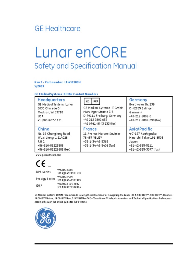 GEHC Site Planning Specifications Safety and Specifications PDF | PDF ...