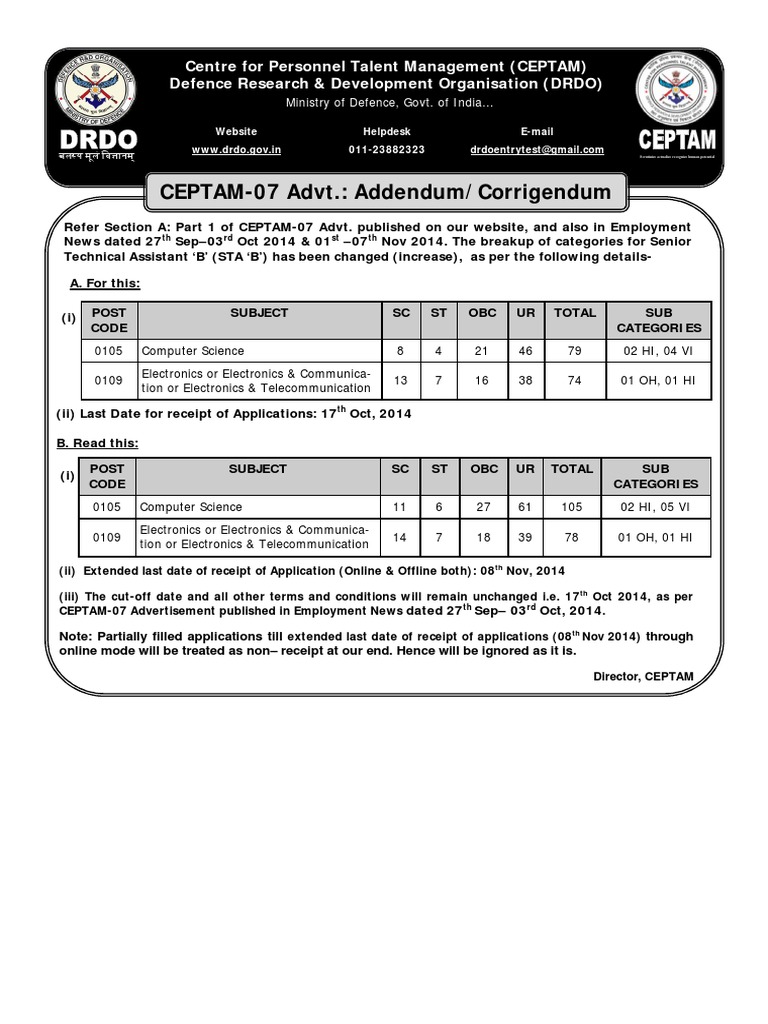 Drdo Ceptam PDF | PDF | Computers