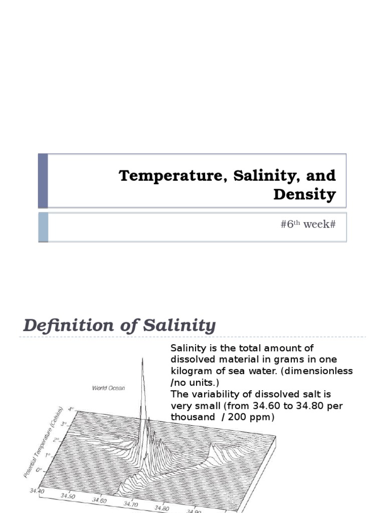 Temperature, Salinity, Density, and the Oceanic Mixed Layer | PDF ...