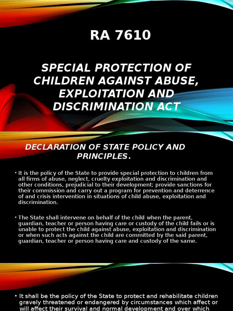 Ppt. Special Protection of Children Against Abuse, Exploitation | PDF ...