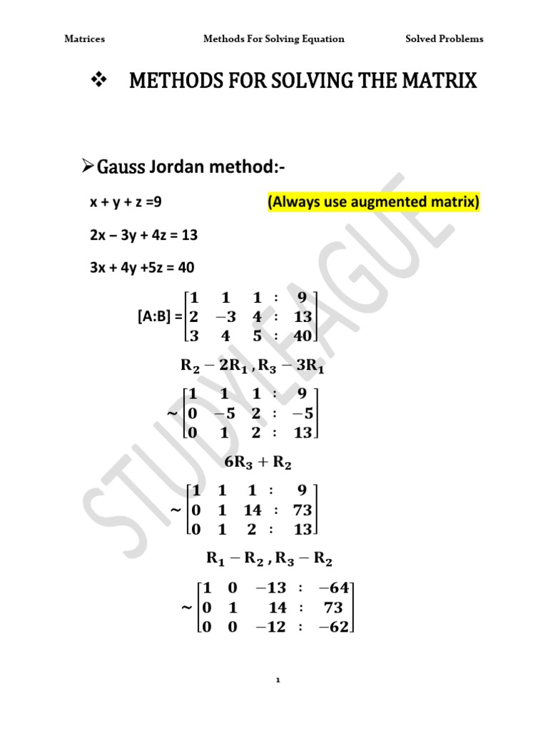 5.methods For Solving Equations | PDF