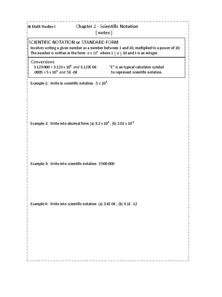 Ib-Chp2-Notes-Scientific Notation | PDF