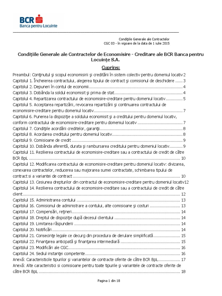 BPL Conditii Generale Ale Contractelor PDF | PDF