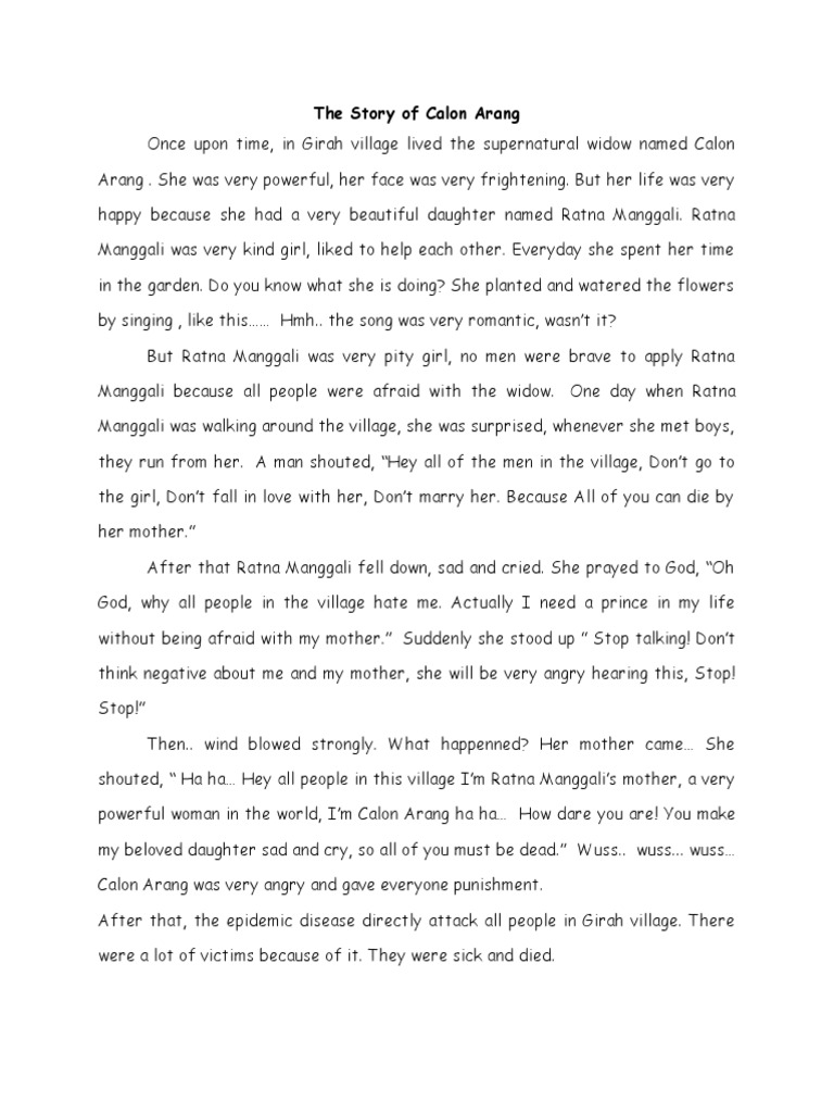 The Story of Calon Arang | PDF