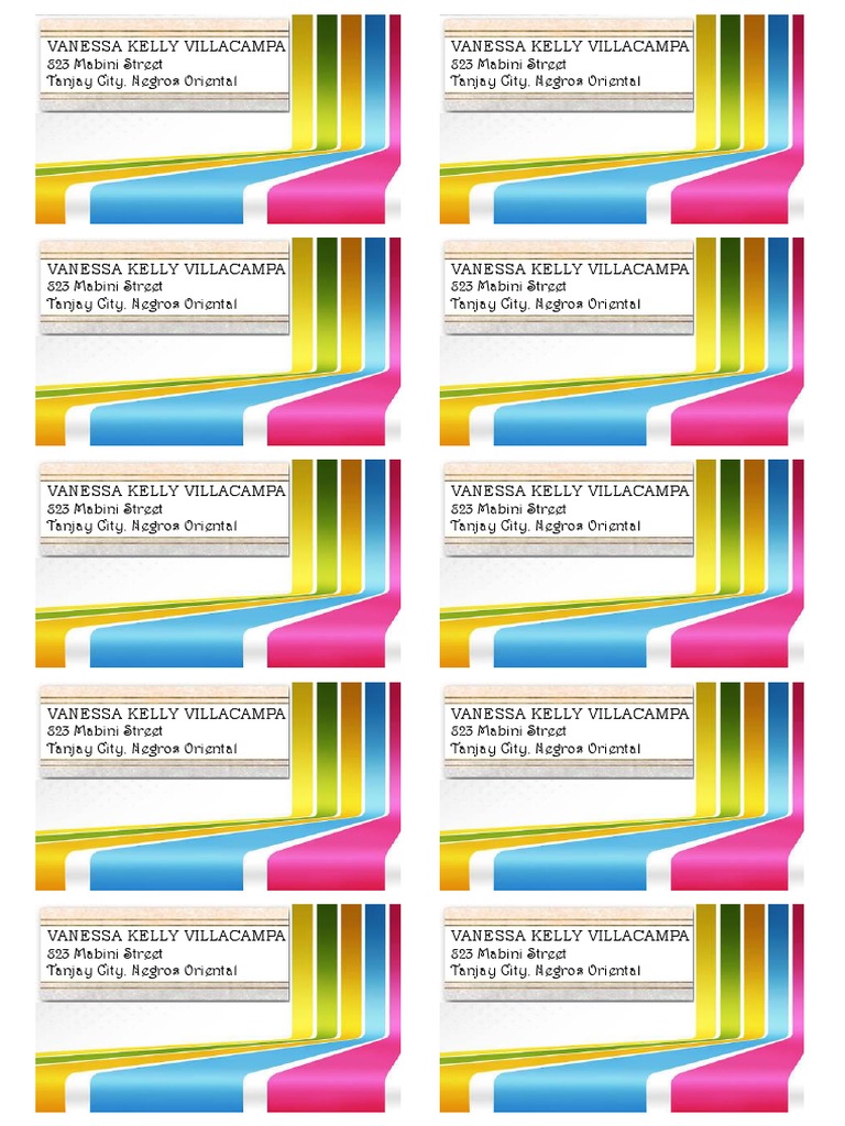 Formal Business Label - by Vanessa Villacampa Ict-C | PDF