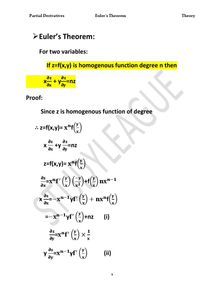 3.euler's Theorem | PDF