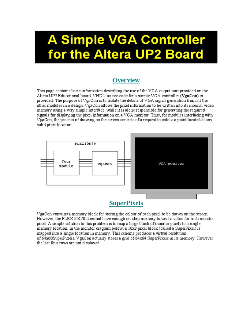 VGA Controller PDF | PDF | Rgb Color Model | Pixel