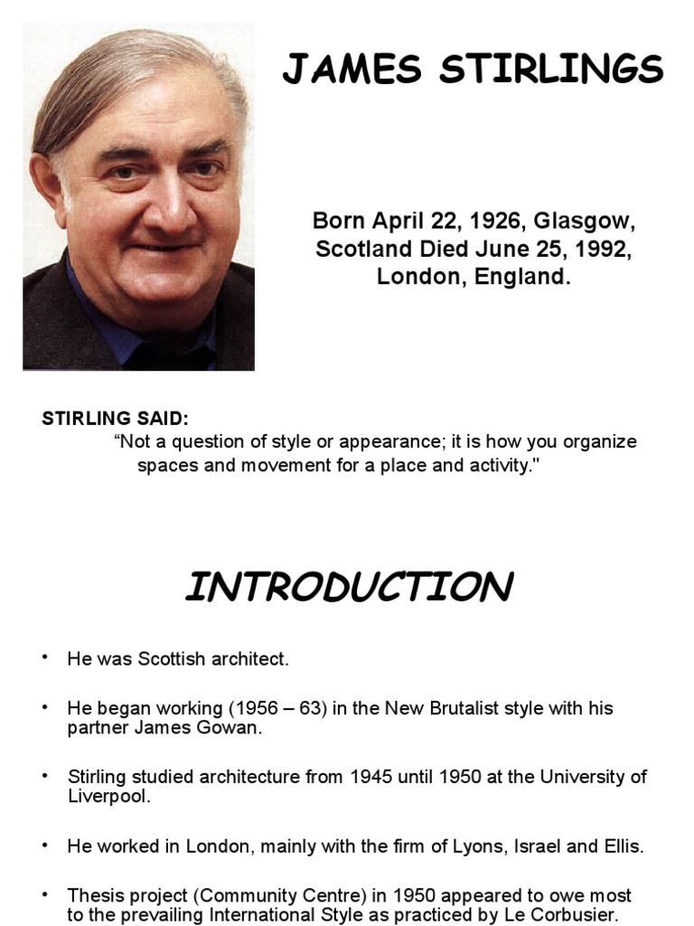 James Stirling's Innovative Postmodern Architecture | PDF ...