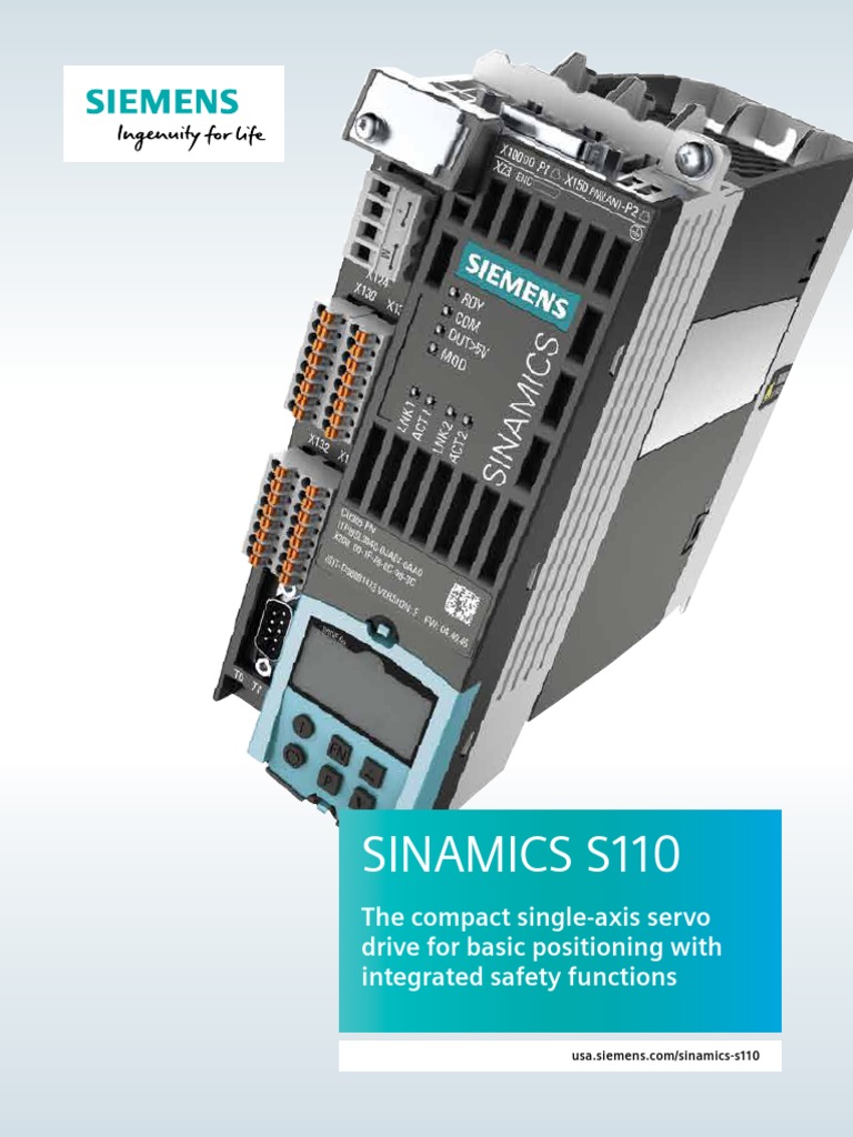 Sinamics s110 Brochure | PDF | Control Theory | Automation