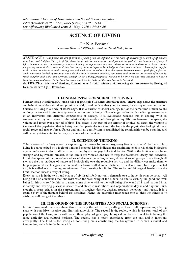 Science of Living | PDF | Science | Ecology