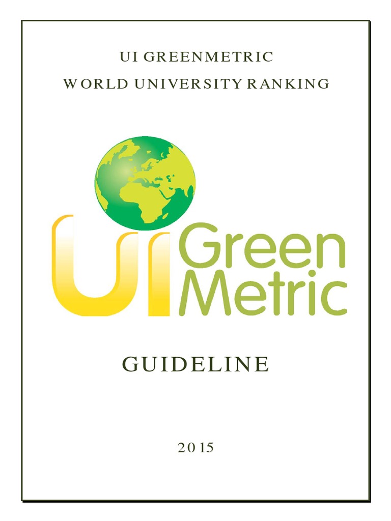 UI Greenmetric Guideline 2015 | PDF | Efficient Energy Use | Green Building