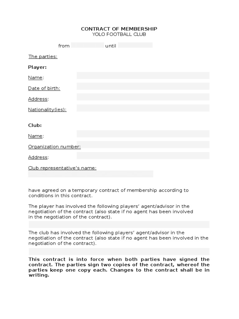 Football Contract | PDF | Private Law | Government