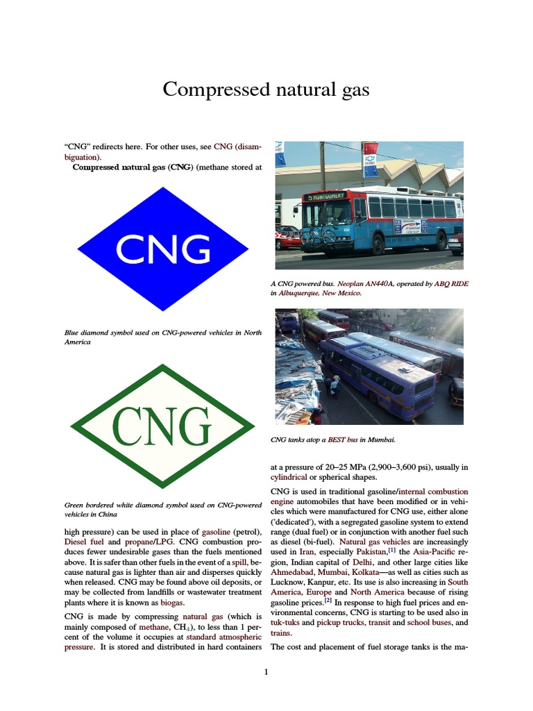 Compressed Natural Gas PDF | PDF | Natural Gas | Fuels