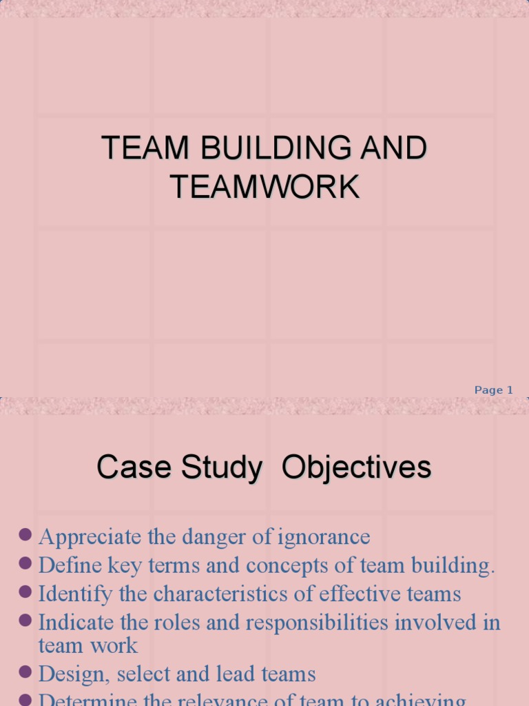 Team Building and Teamwork | PDF | Leadership | Team Building
