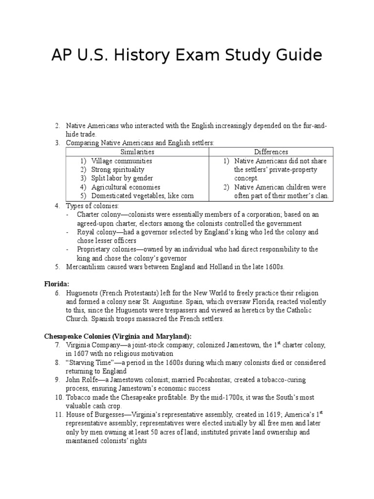 APUSH Study Guide | PDF | Abolitionism In The United States | Thirteen ...