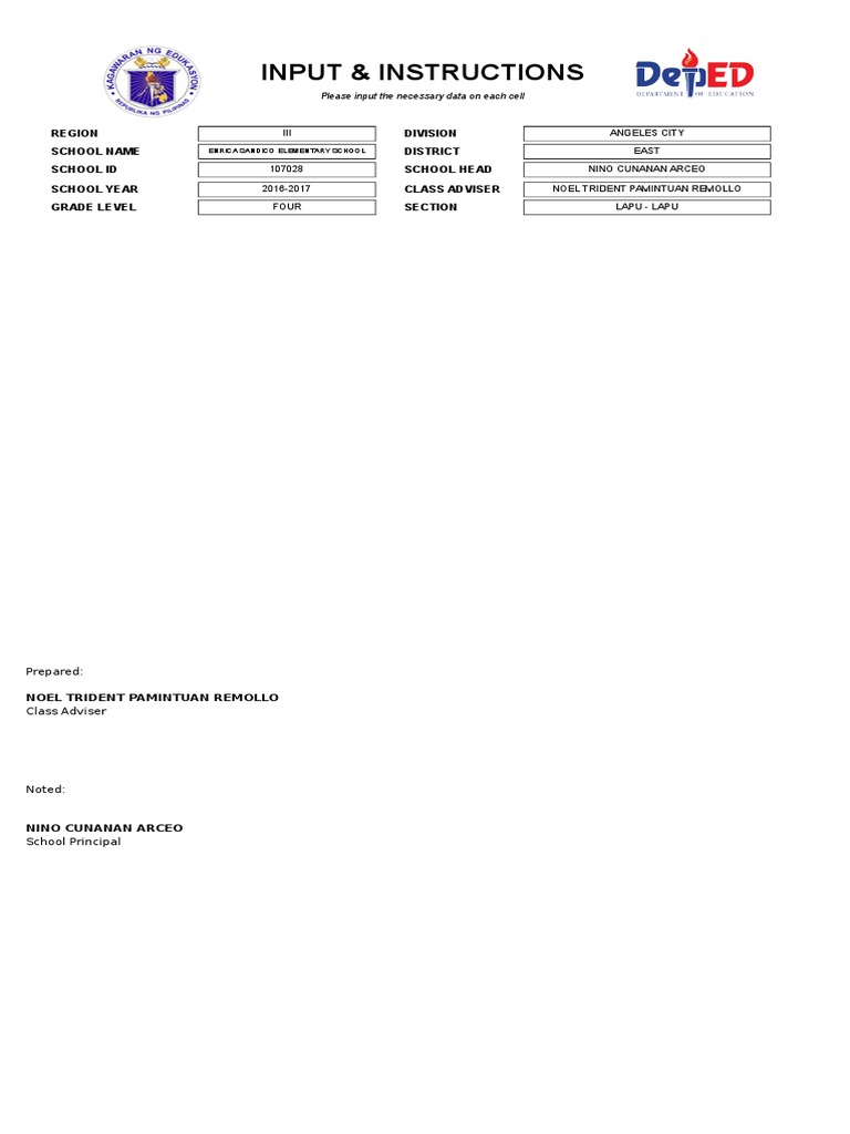 Automated Grading Sheet for Grade Four | PDF