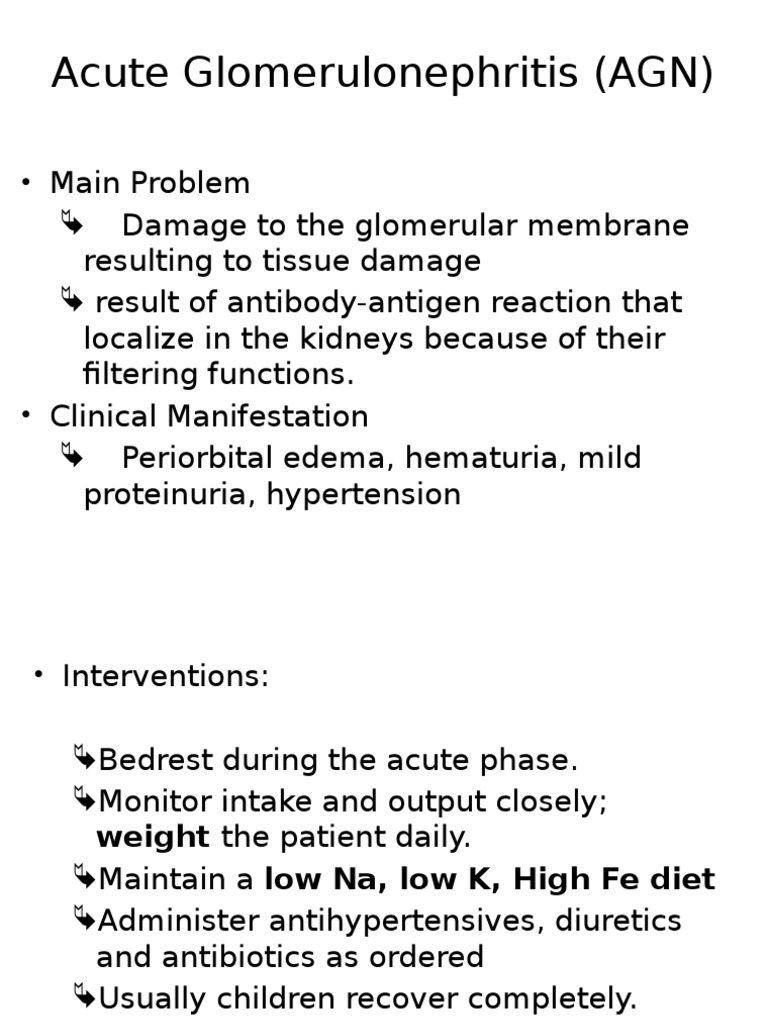 Acute Glomerulonephritis (AGN) | PDF | Wellness | Science & Mathematics