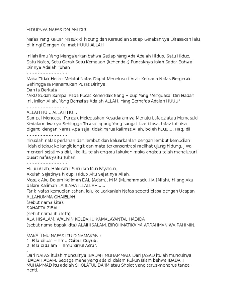 Zikir Nafas | PDF