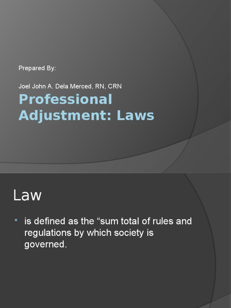 Professional Adjustment (Week 4) | PDF | Jurisprudence | Legal Remedy