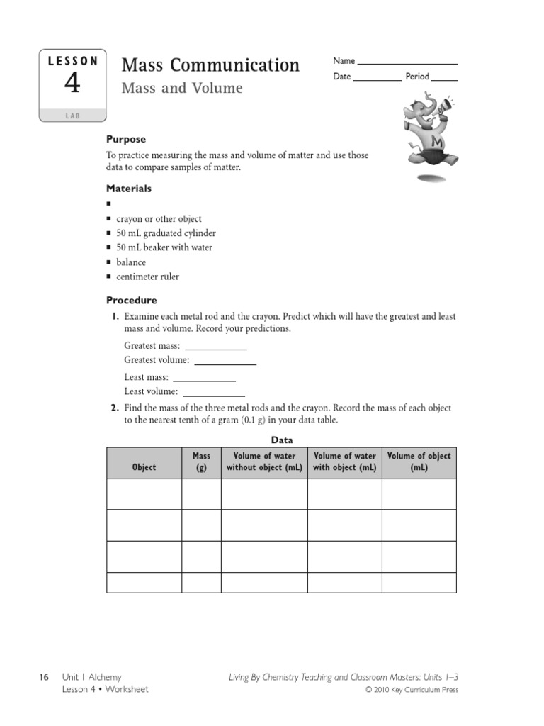 Unit01 Alchemy Classroom Masters Dragged | PDF | Litre | Mass