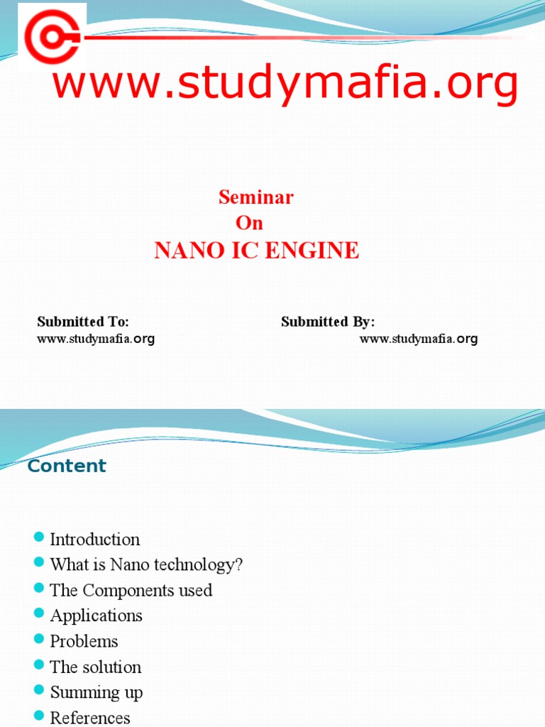 Mech Nano Ic Engine | PDF | Internal Combustion Engine | Nanotechnology