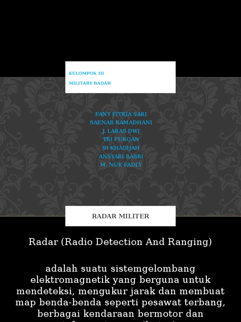 Radar Militer TNI: Jenis & Fungsi | PDF