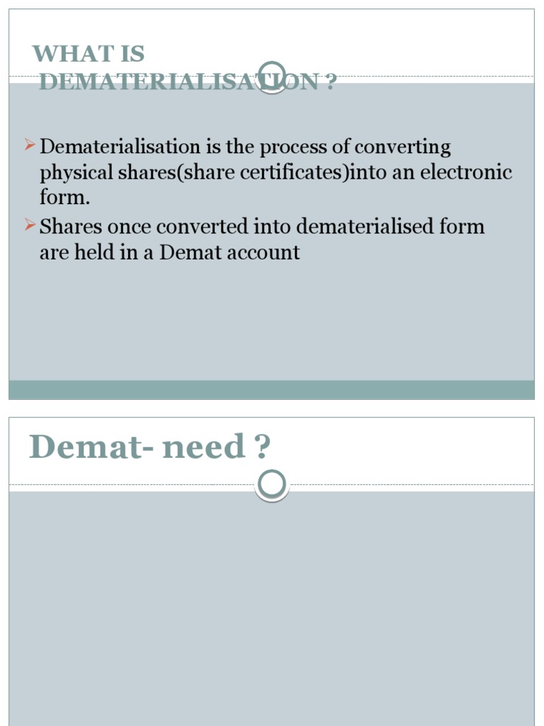 Demat 5 | PDF
