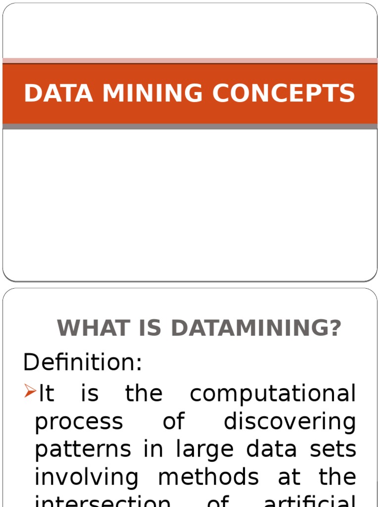 Data Mining Concepts: What is Data Mining and its Applications | PDF ...