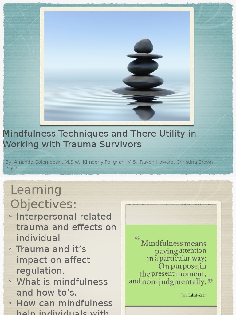 Mindfulness Trauma Presentations | PDF | Mindfulness | Psychological Trauma